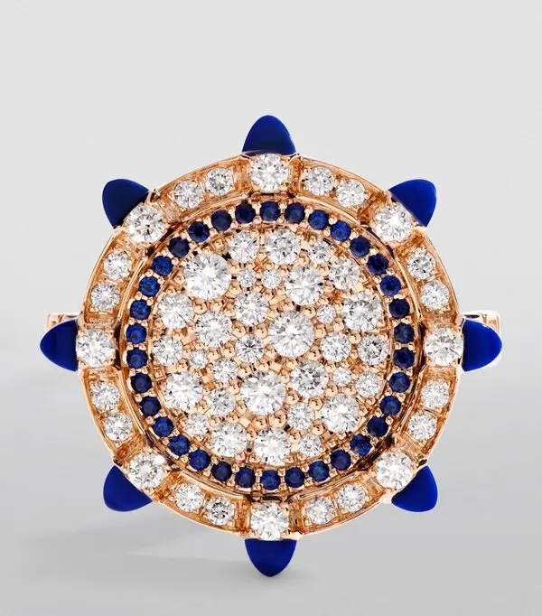 MARLI NEW YORK Diamond And Lapis Lazuli Tip-top Ring - Rose Gold