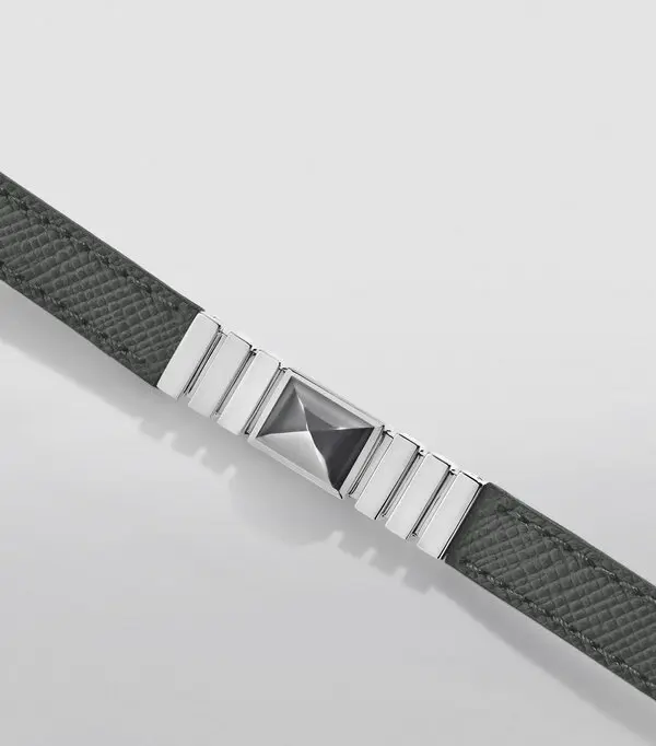 MARLI NEW YORK Gold And Saffiano Leather Unii Bracelet