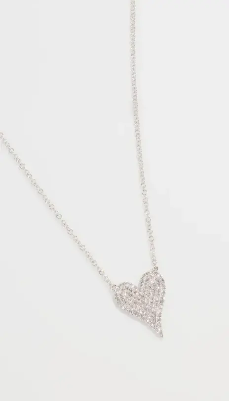Stephanie Gottlieb 14k Small Pave Heart Necklace