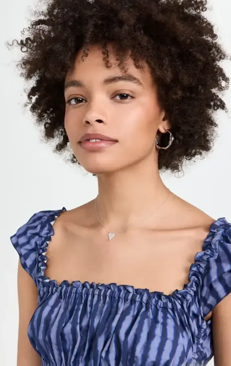 Stephanie Gottlieb 14k Small Pave Heart Necklace