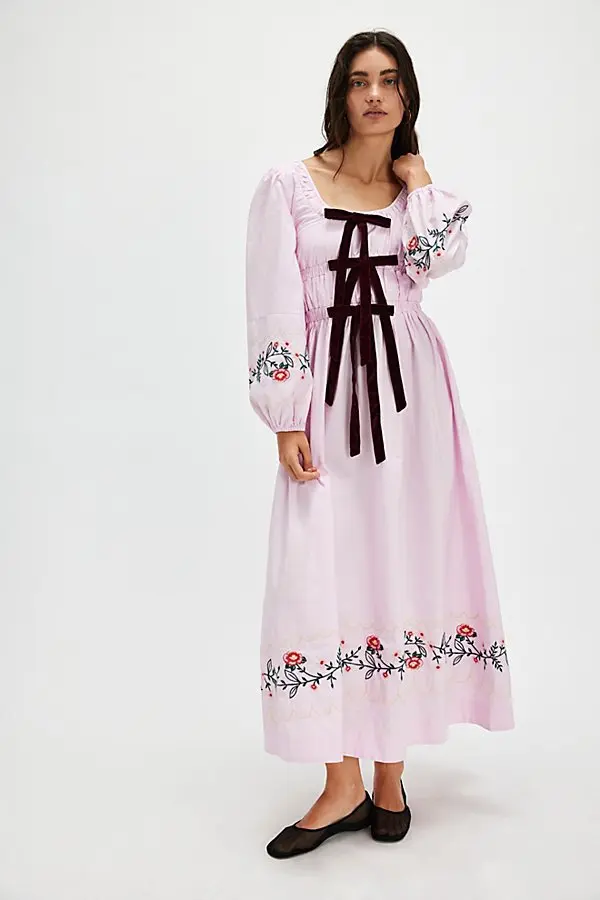knee length dresses for ladies Dakota Twill Midi Dress