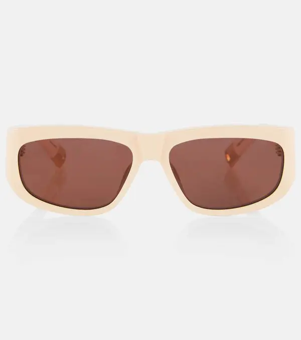 Jacquemus Les Lunettes Rectangular Sunglasses - White