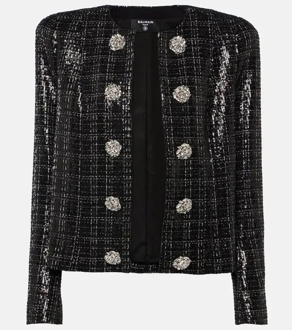 Balmain Sequined Tweed Jacket