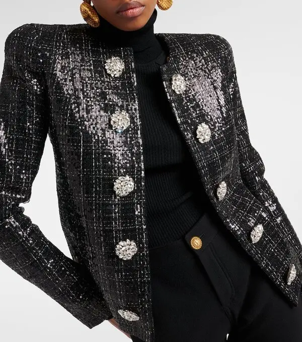 Balmain Sequined Tweed Jacket