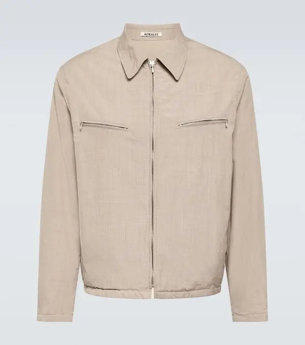 Auralee Wool Blouson Jacket In Beige 30% Off Editorialist