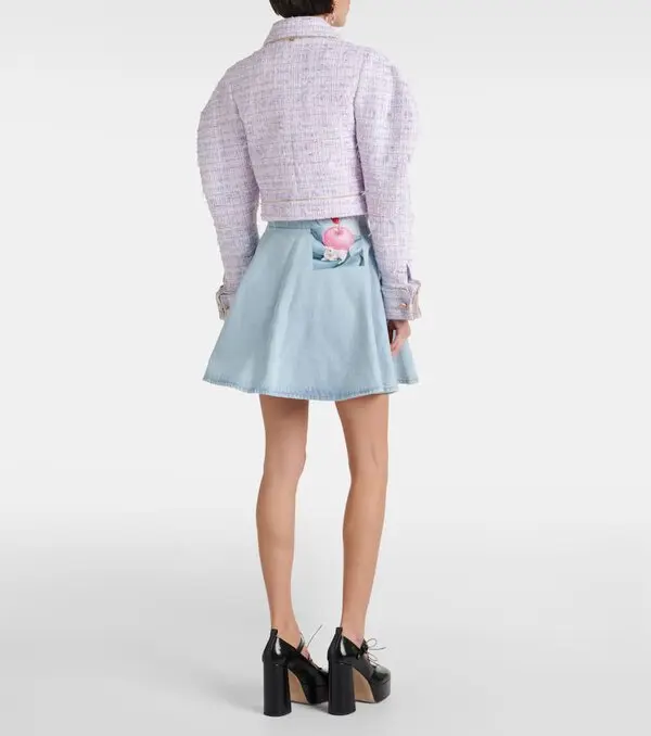 Nina Ricci Cropped Cotton-blend Tweed Jacket