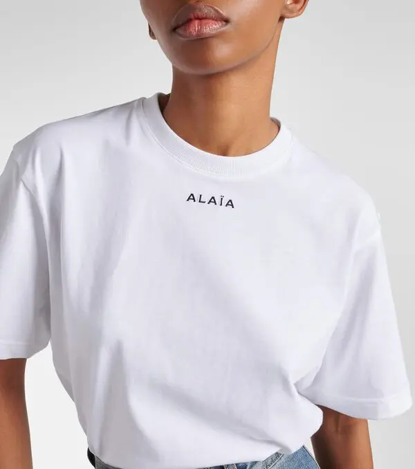 Alaïa Fluid Cotton Jersey Bodysuit