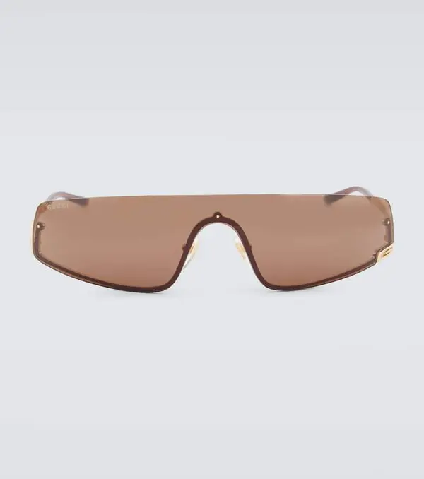 Gucci Tom Shield Sunglasses - Gold