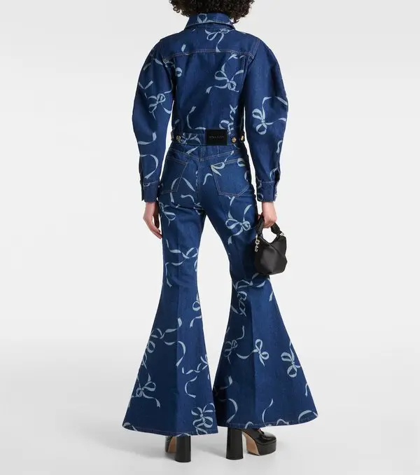 Nina Ricci Printed Denim Trucker Jacket