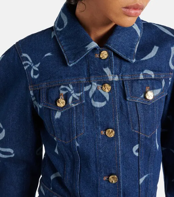 Nina Ricci Printed Denim Trucker Jacket