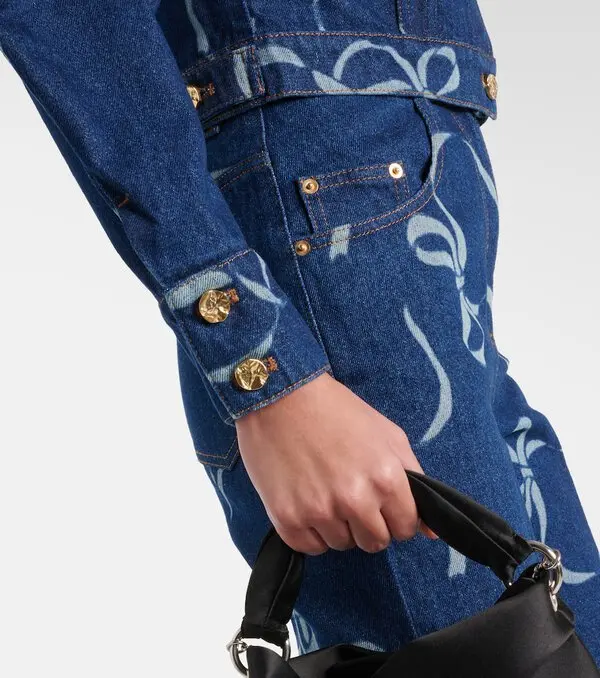 Nina Ricci Printed Denim Trucker Jacket