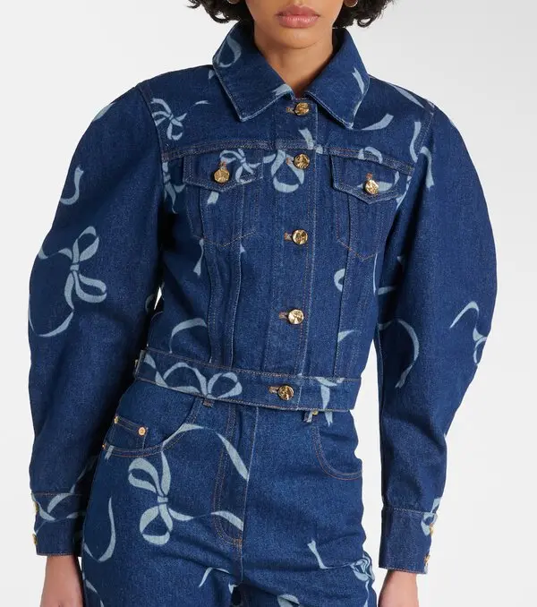 Nina Ricci Printed Denim Trucker Jacket