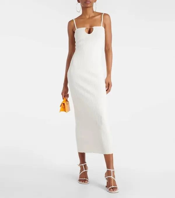 Jacquemus La Robe Sierra Bretelles Midi Dress