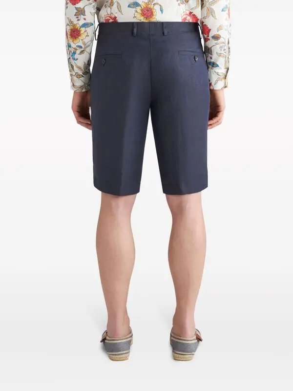 Etro Pressed-crease Bermuda Shorts - Blue
