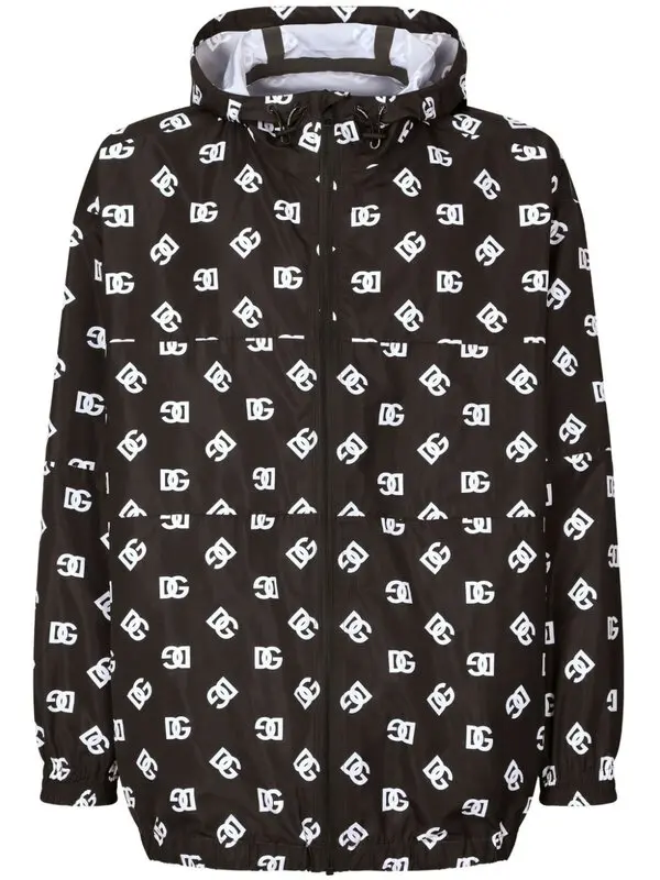Dolce & Gabbana Monogram-print Hooded Jacket