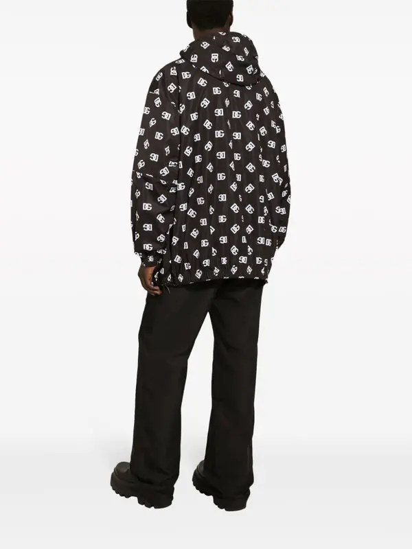 Dolce & Gabbana Monogram-print Hooded Jacket