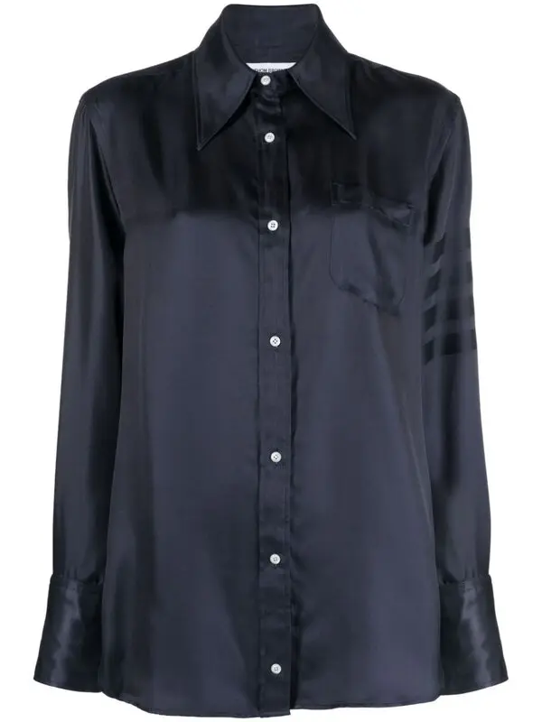 Thom Browne 4-bar Stripe Long-sleeved Shirt