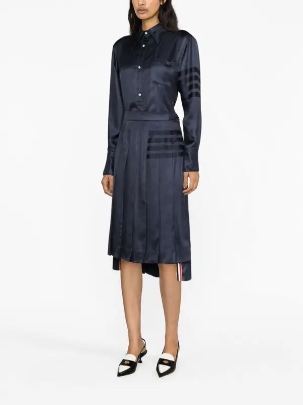 Thom Browne 4-bar Stripe Long-sleeved Shirt