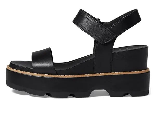 Sorel Joanietm Iv Y Strap Wedge Sandals - Black
