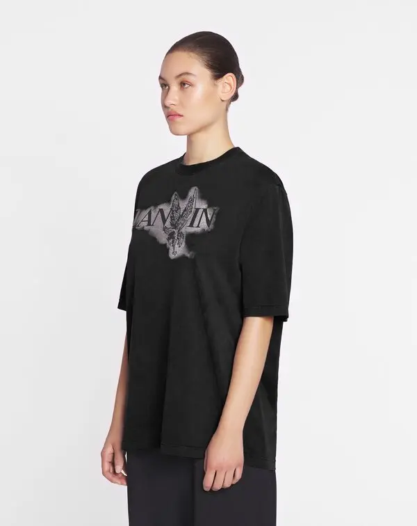 Lanvin X Future Eagle Print T-Shirt In Black - 40% Off | Editorialist