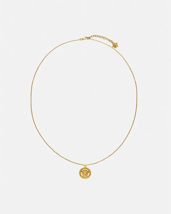 Versace Medusa '95 Necklace With Greca Engraving - Light Gold