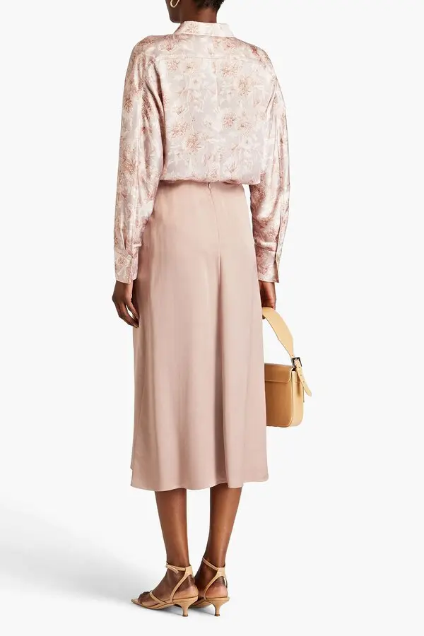 Vince Satin Midi Skirt