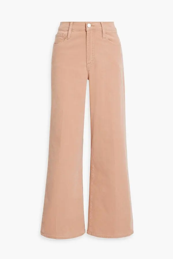 FRAME Le Slim Palazzo Cotton-blend Corduroy Pants - Blush