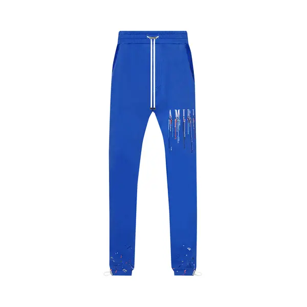 Amiri Paint Drip Core Logo Sweatpant /white - Blue