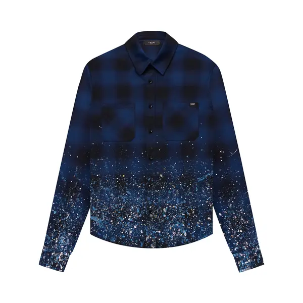 Amiri Crystal Painter Flannel - Blue