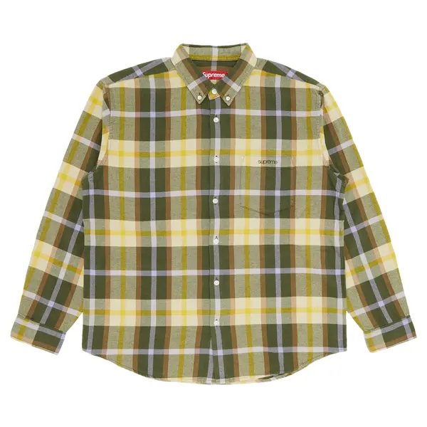 Supreme Plaid Flannel Shirt - Green