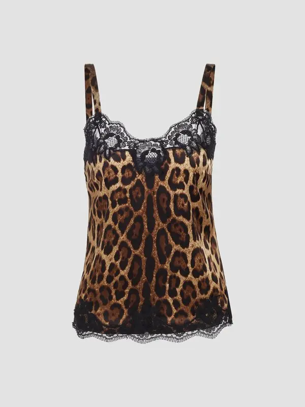 Dolce & Gabbana Lace-trimmed Chemise Top