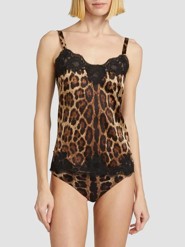 Dolce & Gabbana Lace-trimmed Chemise Top