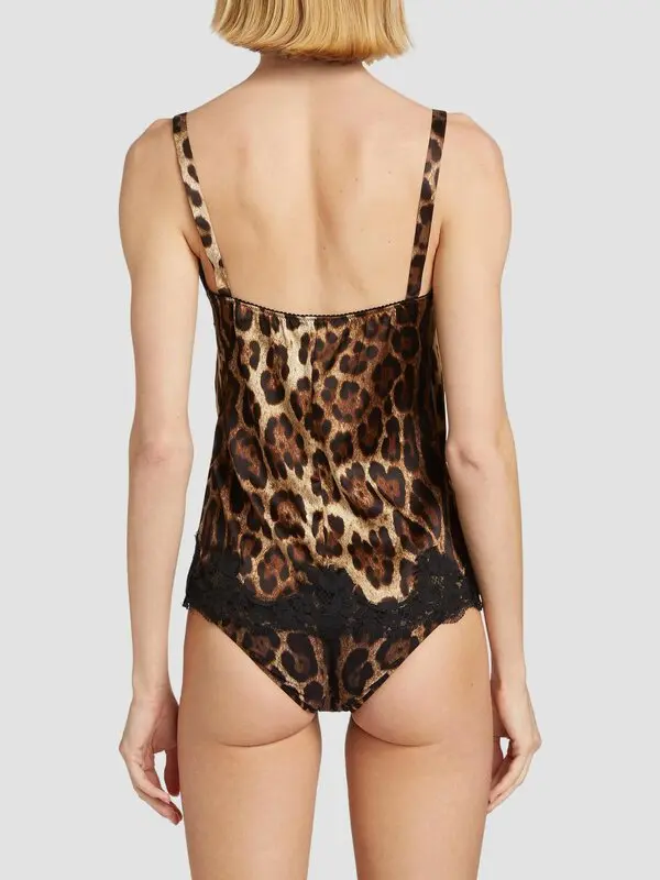 Dolce & Gabbana Lace-trimmed Chemise Top