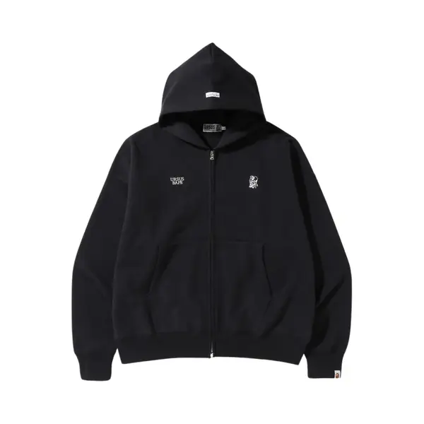 A BATHING APE Ursus Loose Fit Zip Up Hoodie - Black