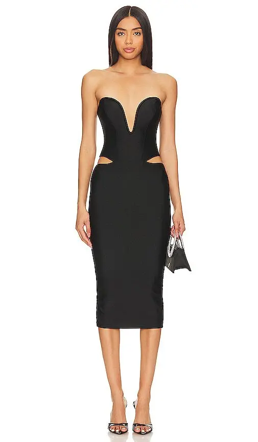midi dress curvy SnatchedKnit Spaghetti Strap Midi Dress