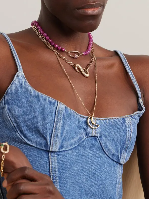 MARLA AARON Myriad Lock 18-karat Gold Necklace
