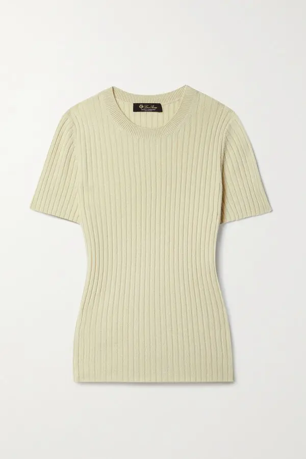 Loro Piana Ribbed Cashmere Sweater - Cream