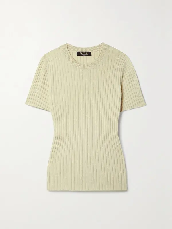 Loro Piana Ribbed Cashmere Sweater - Cream