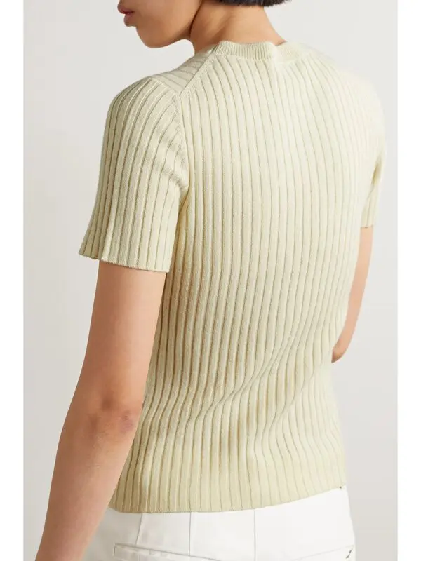 Loro Piana Ribbed Cashmere Sweater - Cream