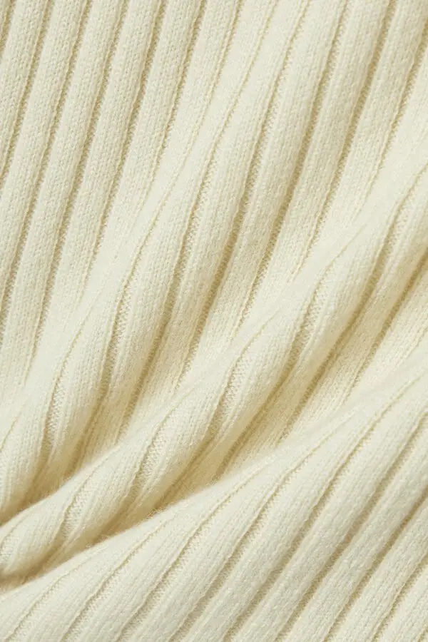 Loro Piana Ribbed Cashmere Sweater - Cream