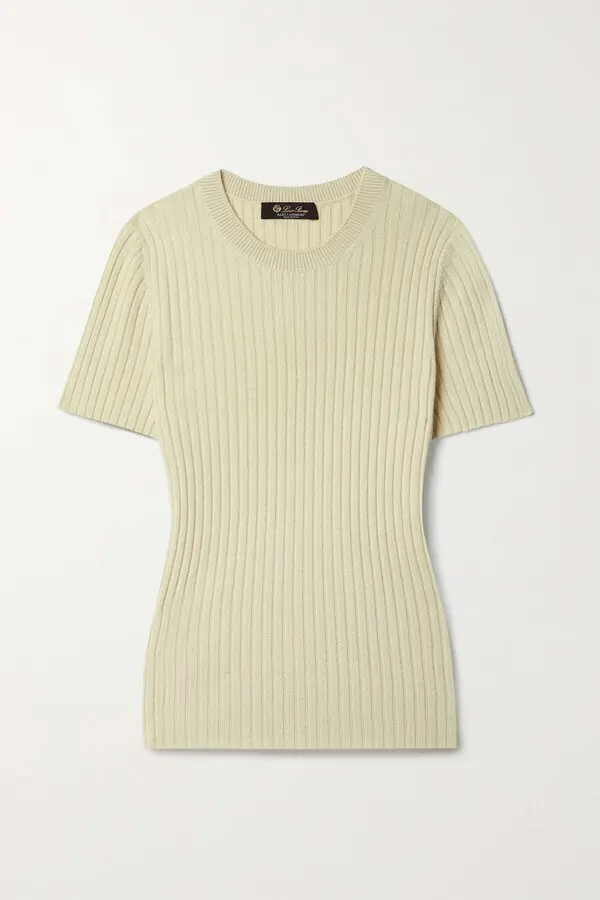 Loro Piana Ribbed Cashmere Sweater - Cream