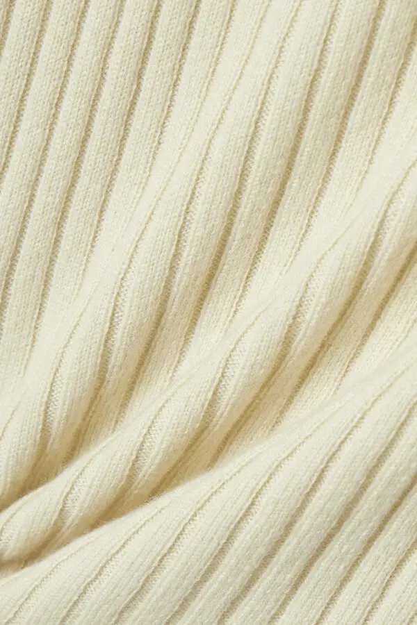 Loro Piana Ribbed Cashmere Sweater - Cream