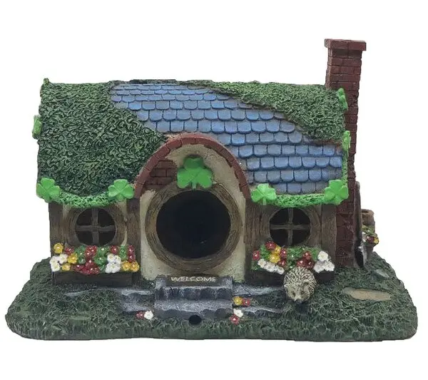 SANTA'S WORKSHOP Inc. 9' Resin Irish Cottage Bi Rd House - One-color