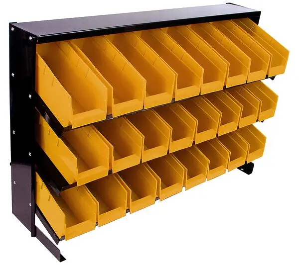 STALWART Small Parts Organizer W/24 Plastic Sto Rage Bins - One-color