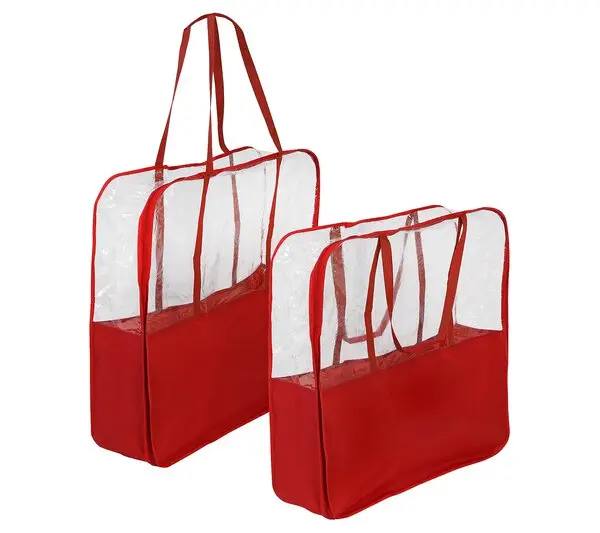 HONEY-CAN-DO As Is Set Of 2 30' Holiday Storage Totes - One-color