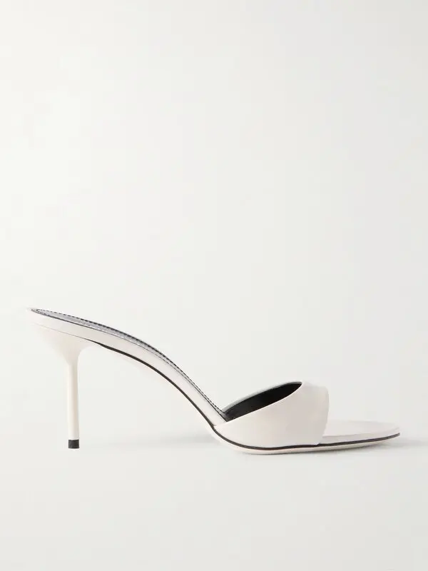 Paris Texas Lidia 70 Patent-leather Mules - White