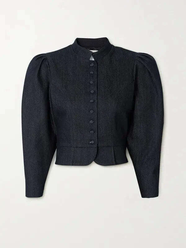 DESTREE Amoako Denim Peplum Jacket - Blue