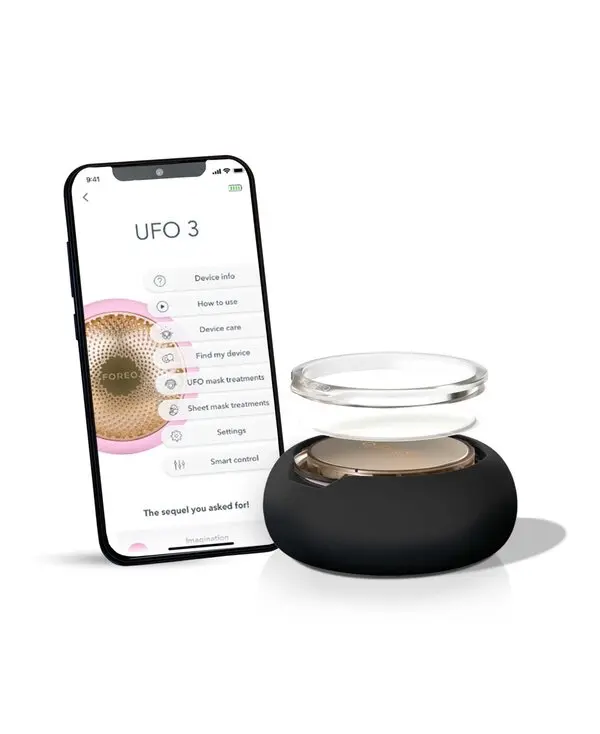 Foreo Ufo 3 5-in-1 Deep Hydration Facial Treatment - Black