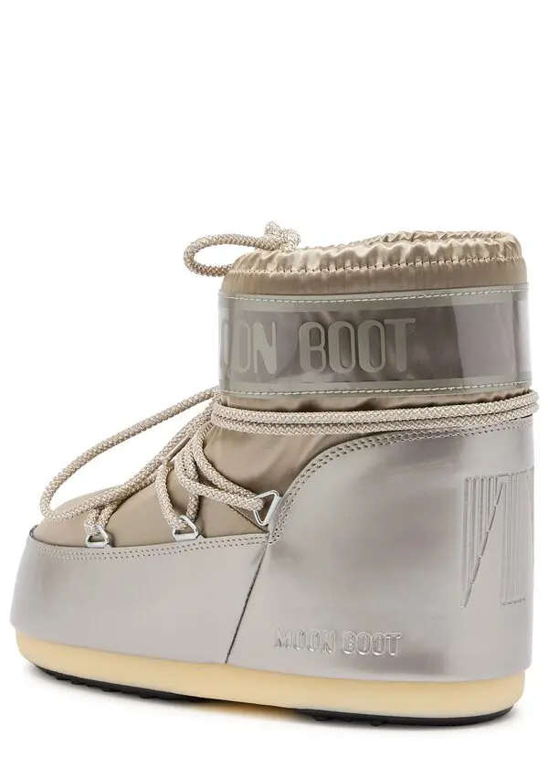 Moon Boot Icon Padded Metallic Satin Snow Boots - Gold