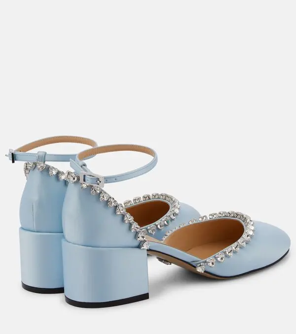 Mach & Mach Audrey 55 Embellished Satin Pumps